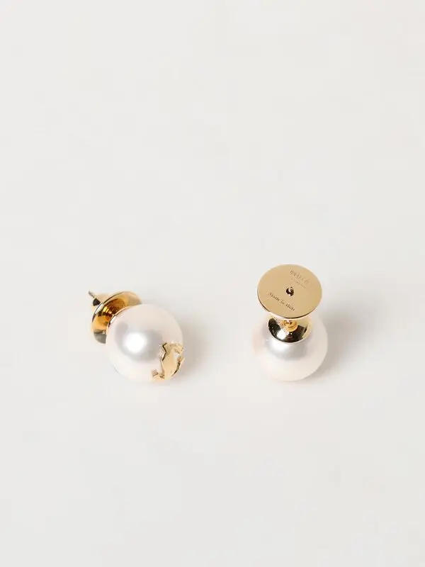 JIMMY CHOO Jc Monogram Faux Pearl Stud Earrings - White