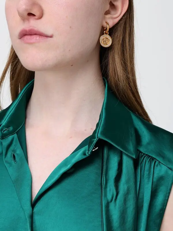 Versace Medusa Coin Drop Earrings