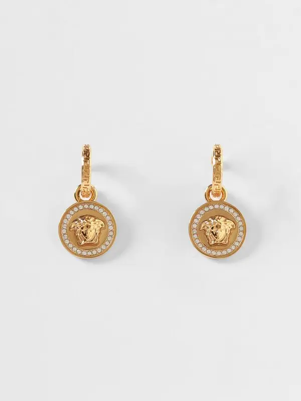 Versace Medusa Coin Drop Earrings - Gold