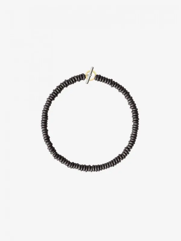 DODO Jewel Beaded Necklace - Charcoal