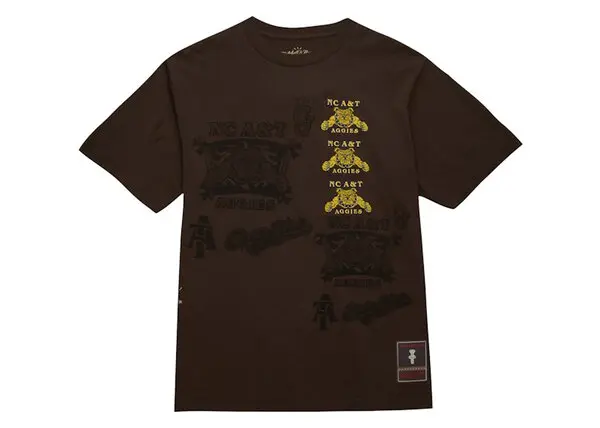 TRAVIS SCOTT X Mitchell & Ness North Carolina A&t Aggies Seal T-shirt
