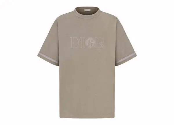 Dior X Stone Island Oversized Fit T-shirt - Brown