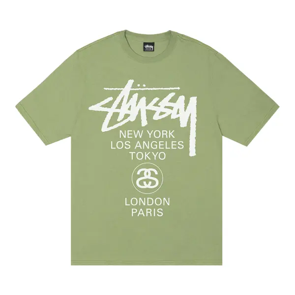 StÜssy World Tour Tee 'moss