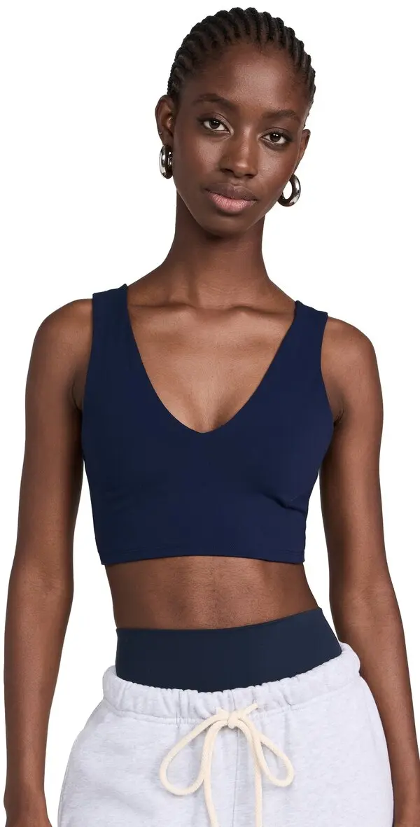 Free People Never Better Crop Cami - Midnight Navy