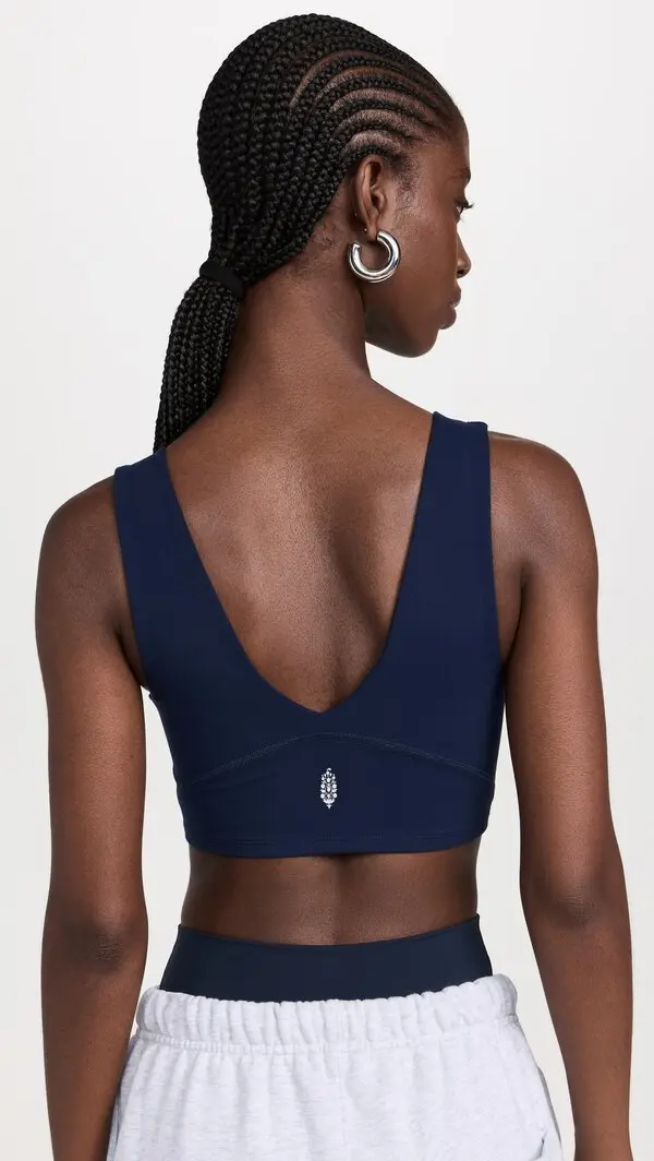 Free People Never Better Crop Cami - Midnight Navy