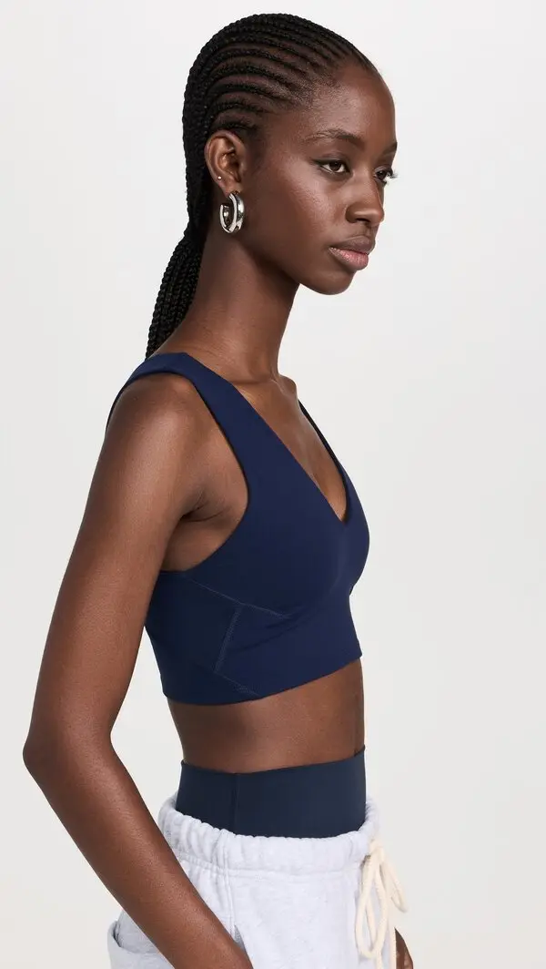 Free People Never Better Crop Cami - Midnight Navy