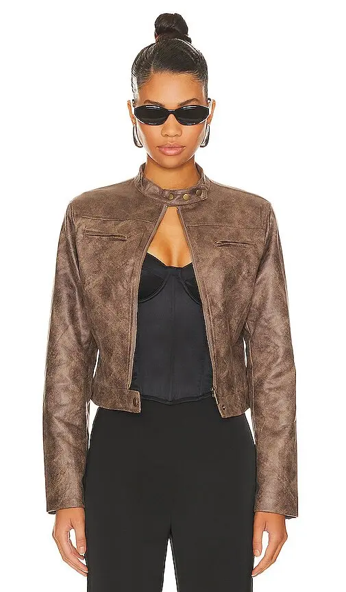 Lioness Moto Jacket - Chocolate