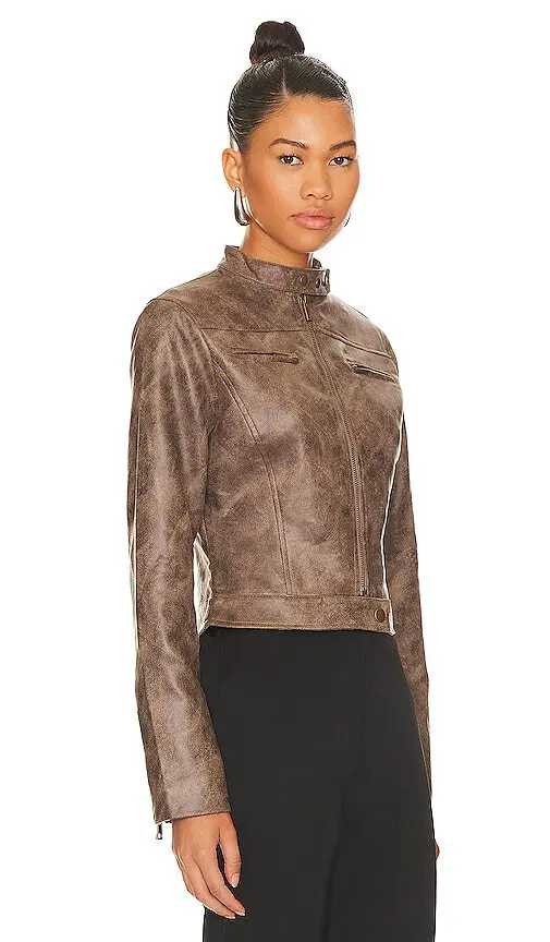 Lioness Moto Jacket - Chocolate