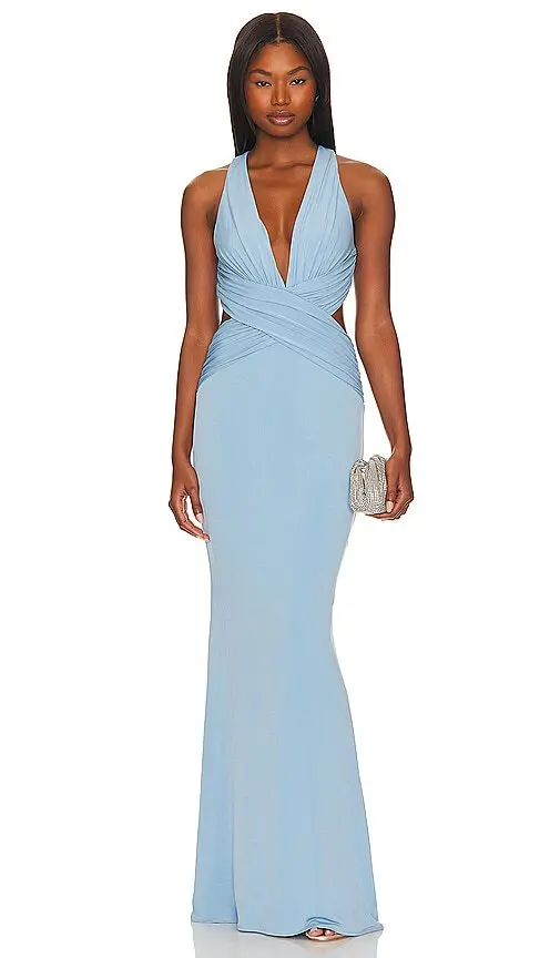 Katie May X Revolve Secret Agent Gown - Blue