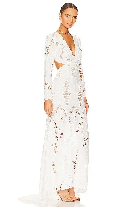 ELLIATT Lace Overlay Maxi Gown