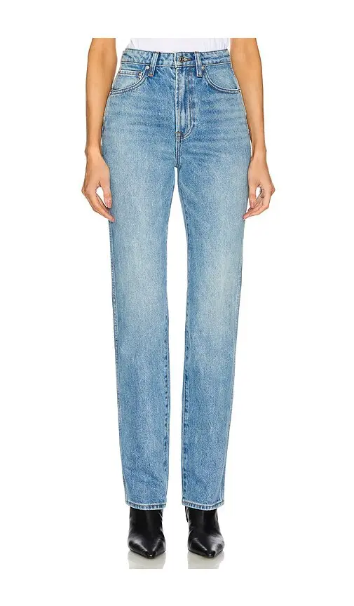 GRLFRND Sara Super High Rise Slim Straight Jeans