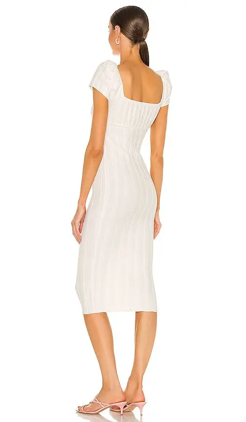 Lpa Ribbed Knit Midi Dress With Drawstring Detail