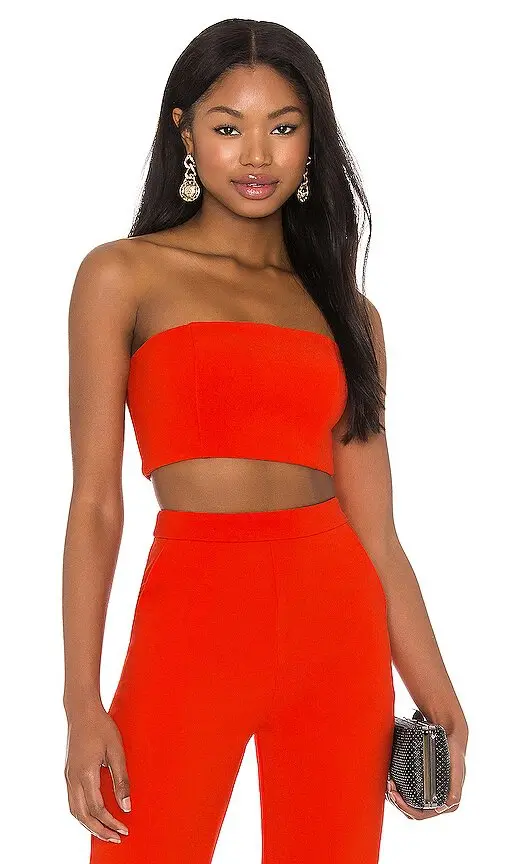 Nbd Topaz Bandeau Top - Red