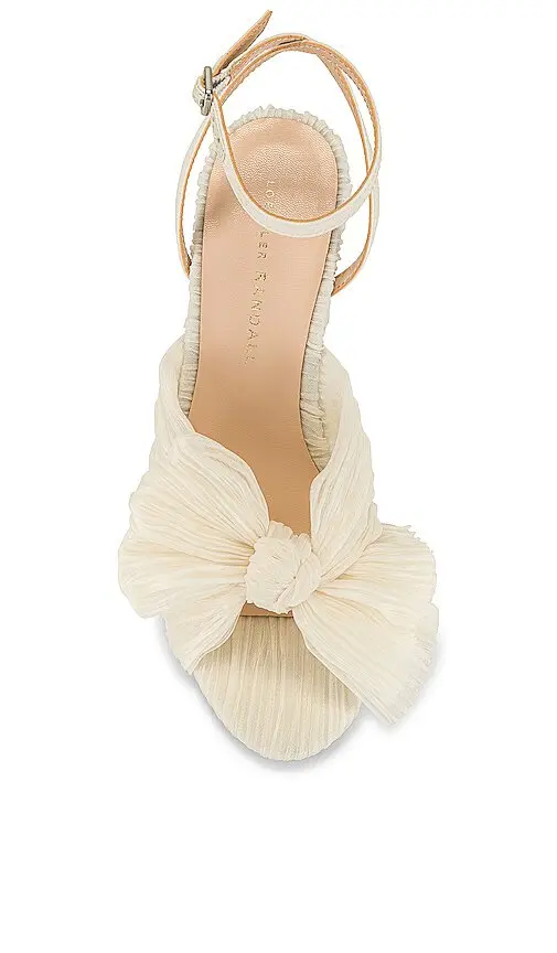 LOEFFLER RANDALL Camellia Pleated Bow Heel - White