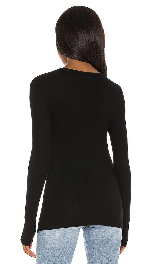 Enza Costa Silk Rib Fitted Long Sleeve Cardigan