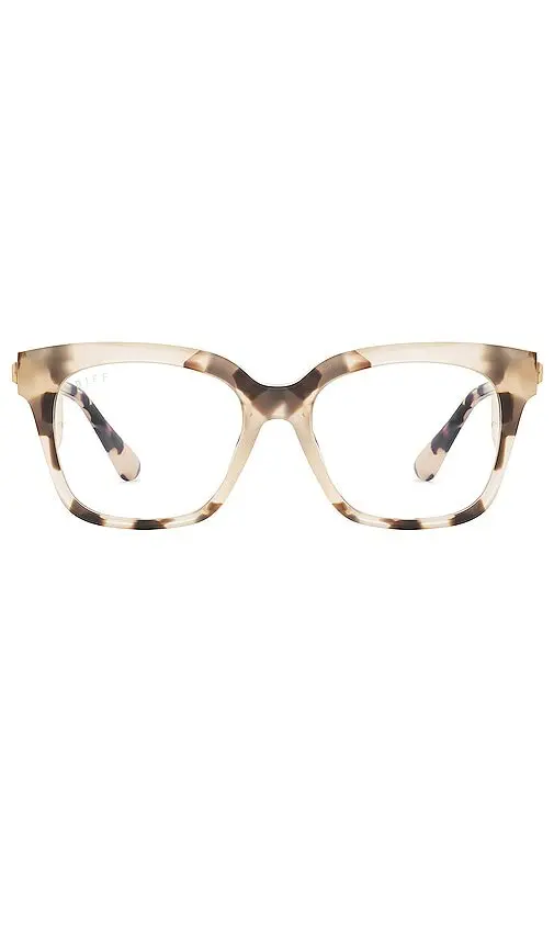 DIFF EYEWEAR Bella Xs Blue Light Eyeglasses - Brown