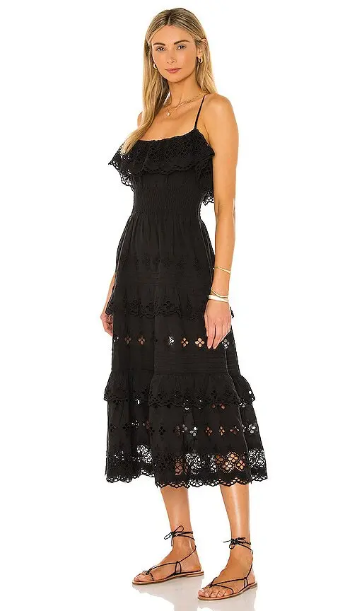 LOVERS AND FRIENDS Dallas Midi Dress - Black