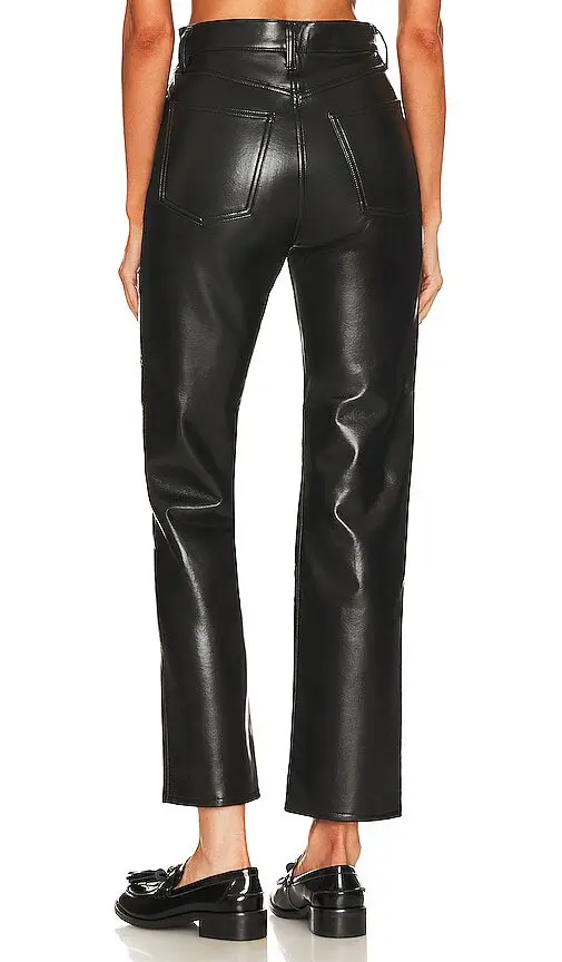 AGOLDE Faux Leather Fitted 90's - Black