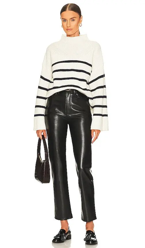 AGOLDE Faux Leather Fitted 90's - Black