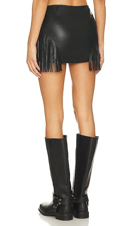 Superdown Riley Faux Leather Mini Skirt