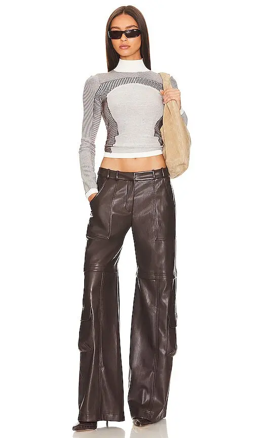 Amanda Uprichard Lucas Faux Leather Pants - Brown