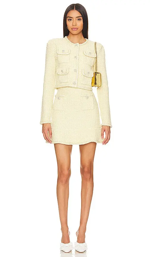SELF-PORTRAIT Textured Knit Skirt