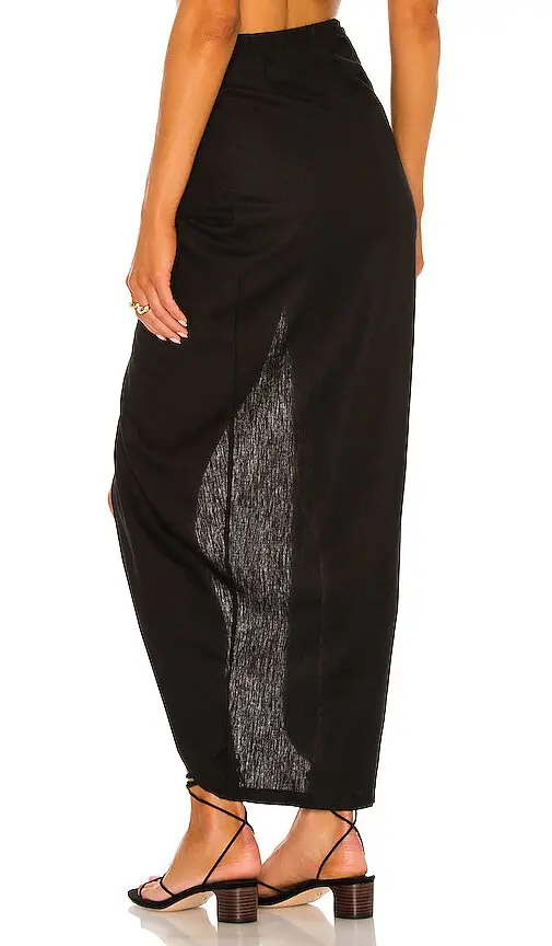 OW Twisted Knot Maxi Skirt - Black