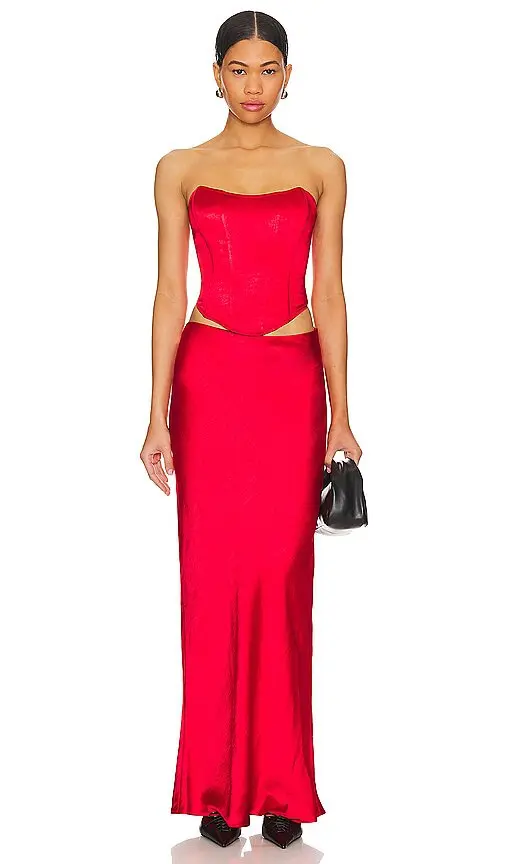 Superdown Calla Skirt Set - Red