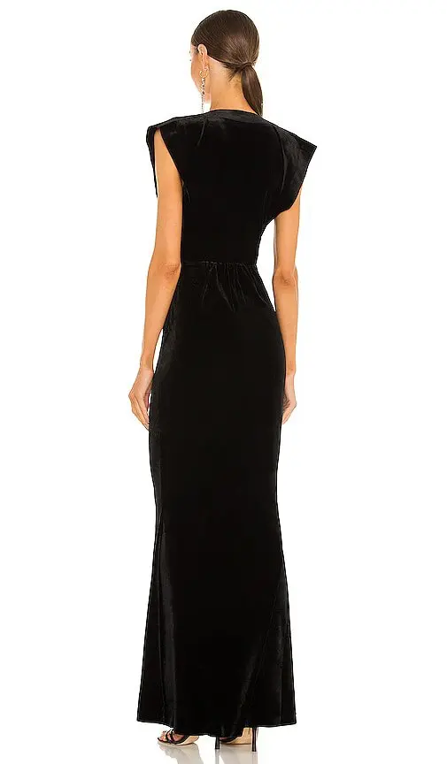 Norma Kamali V Neck Rectangle Gown