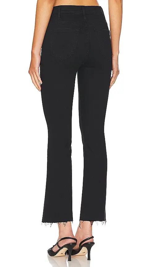MOTHER Petite Lil Hustler Ankle Fray Jeans - Black