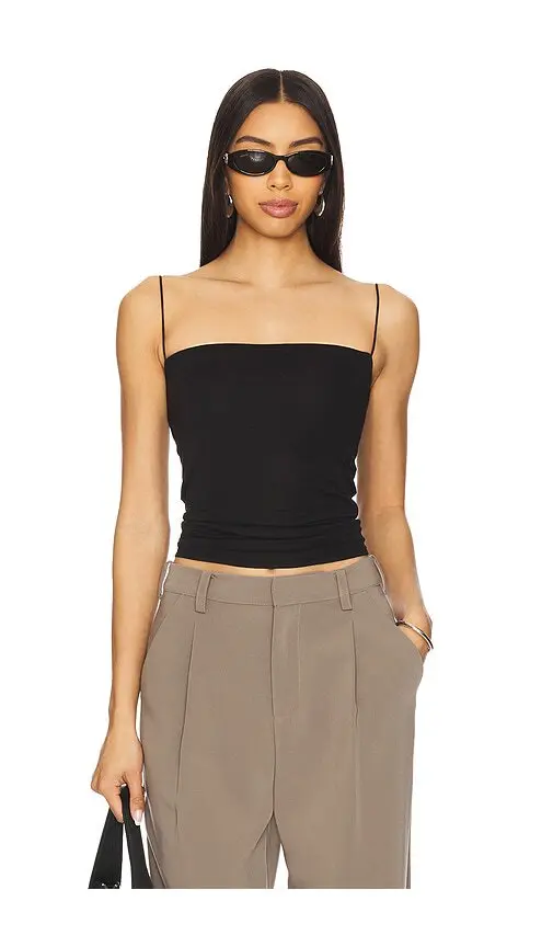 Enza Costa Essential Strappy Tank - Black