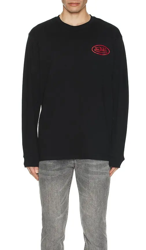 VON DUTCH Snake Graphic Long Sleeve Tee In . Also - Black