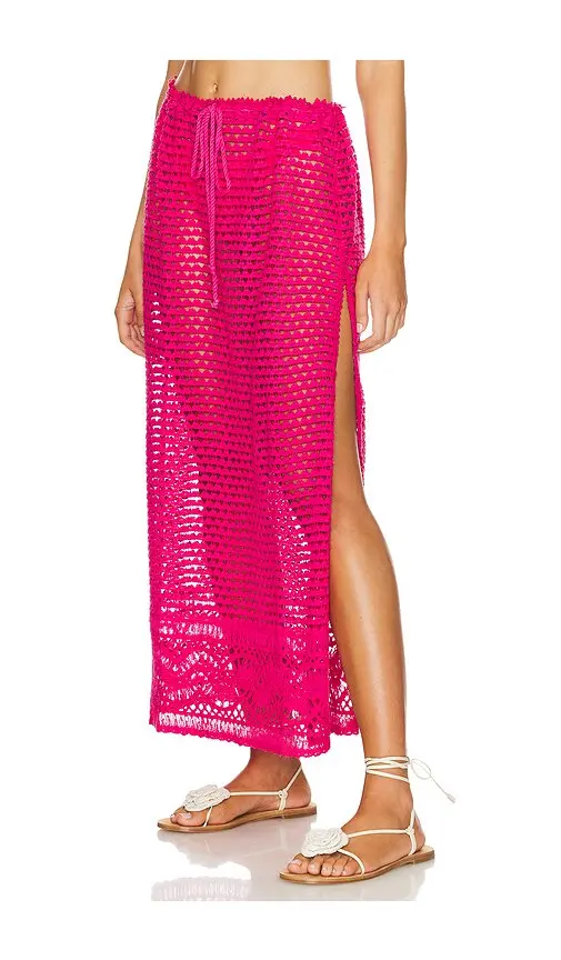 Agua Bendita X Revolve Plum Maxi Skirt - Fuchsia