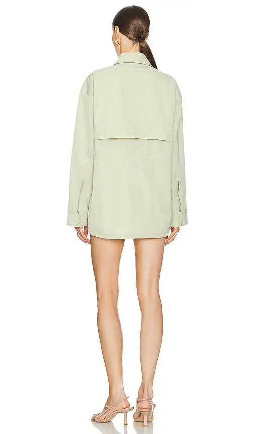 GRLFRND Tech Gabardine Parka Jacket - Olive