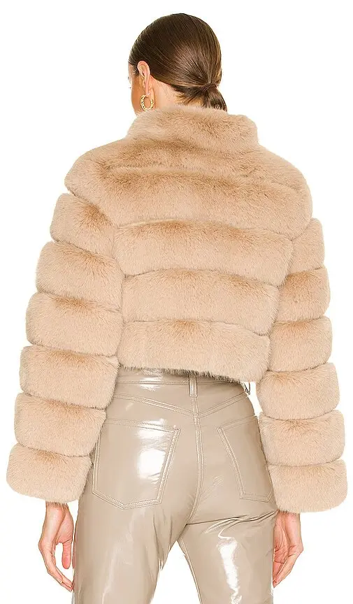 Adrienne Landau Faux Fox Fur Jacket