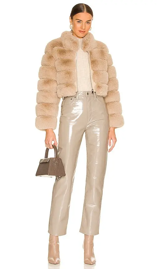 Adrienne Landau Faux Fox Fur Jacket