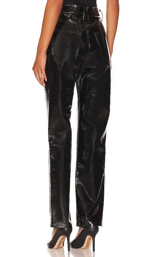 AGOLDE Recycled Leather 90's Pinch Waist Pant - Black