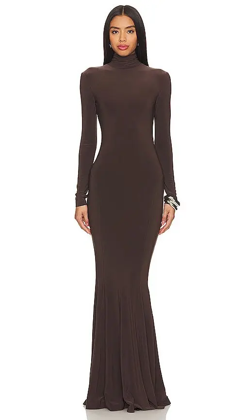 Norma Kamali X Revolve Fishtail Gown - Chocolate