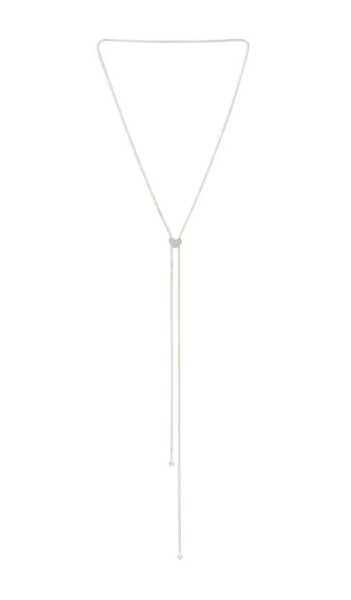 LOREN STEWART Heart Bolo Necklace In Sterling Silver - Metallic Silver