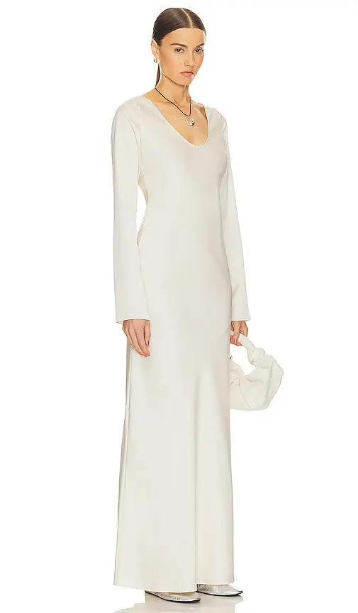HELSA Angelica Backless Maxi Dress - Ivory