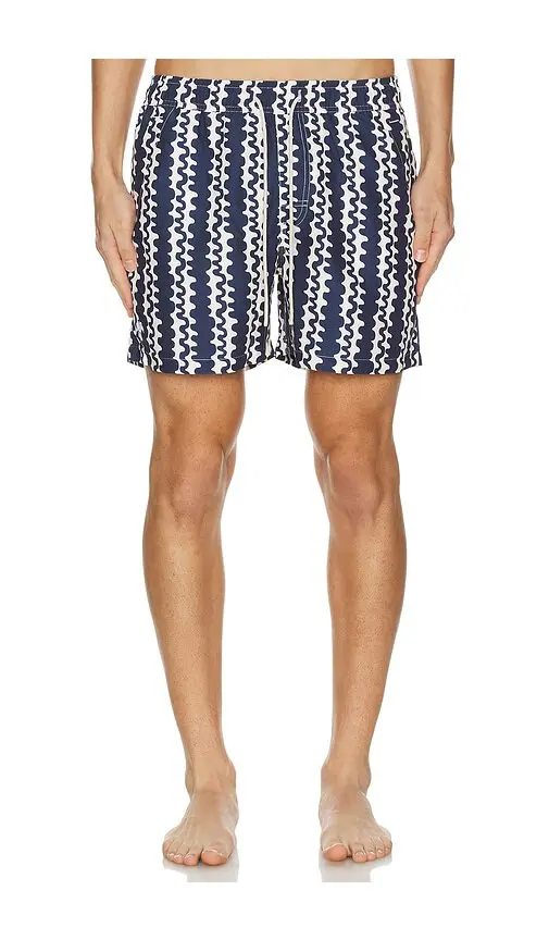 Oas Scribble Swim Short - Blue