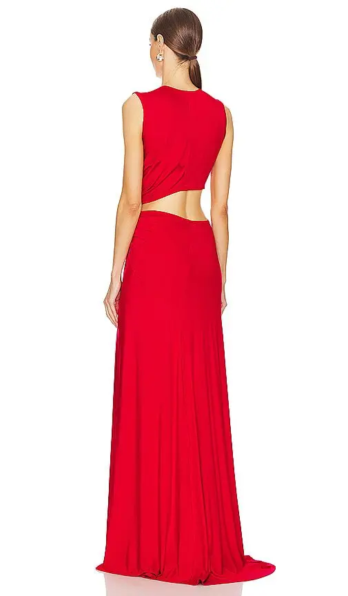 SID NEIGUM Triple Loop Knit Dress - Red