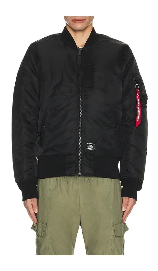 Alpha Industries Ma-1 Regular Fit Flight Bomber Jacket - Black