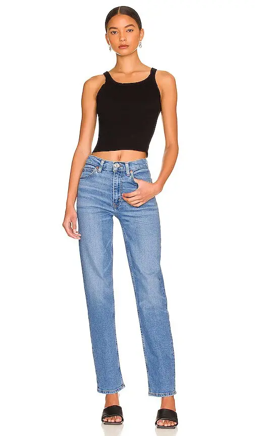 RE/DONE X Hanes Cropped Rib Tank