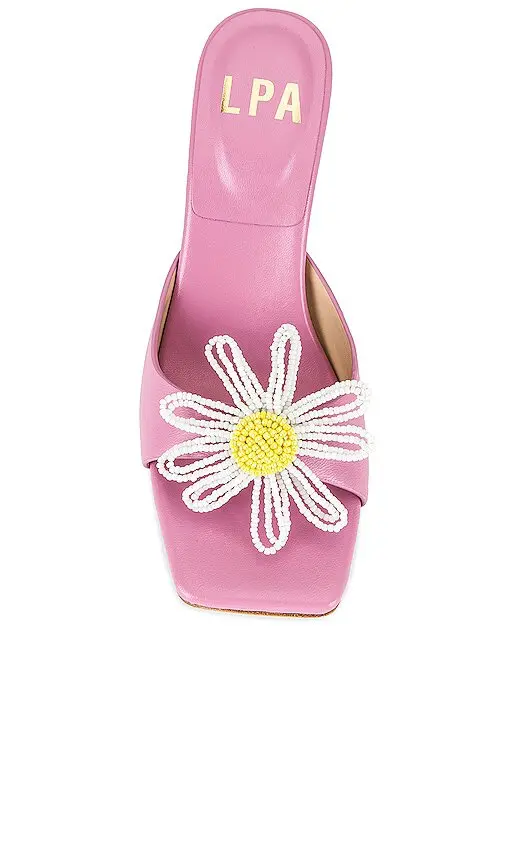 Lpa Embellished Square Toe High Heel Mules