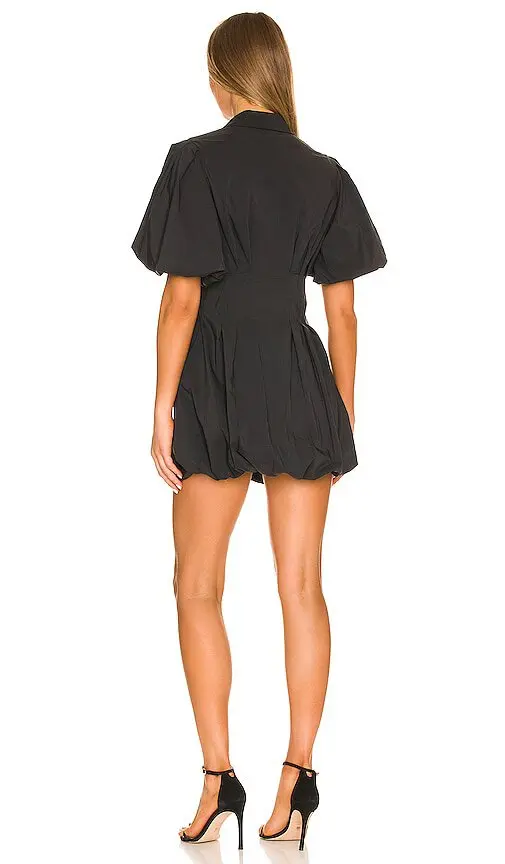 Simkhai Cleo Poplin Mini Dress - Black