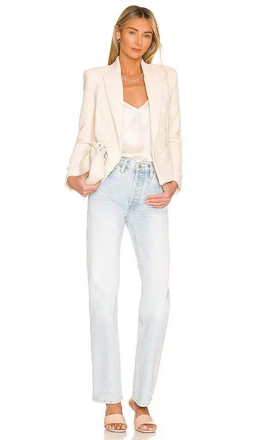 L'Agence Brooke Double Breasted Crop Blazer