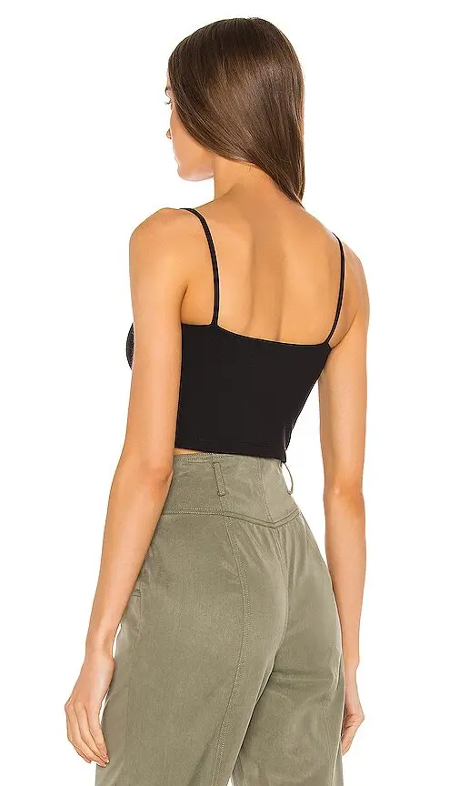 Susana Monaco Thin Strap Crop Tank - Black