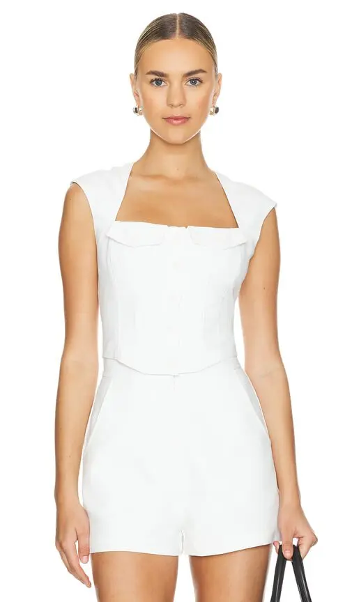 Amanda Uprichard Reeves Top - Ivory