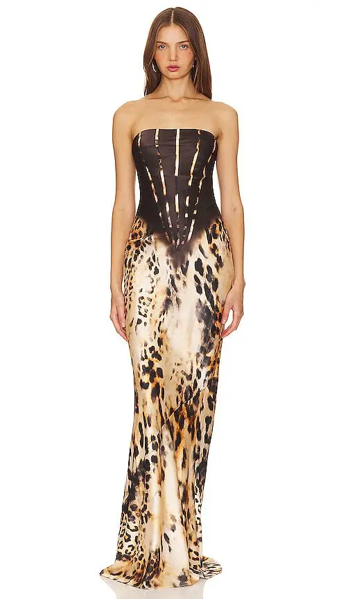 Retrofete Shayna Strapless Maxi Dress